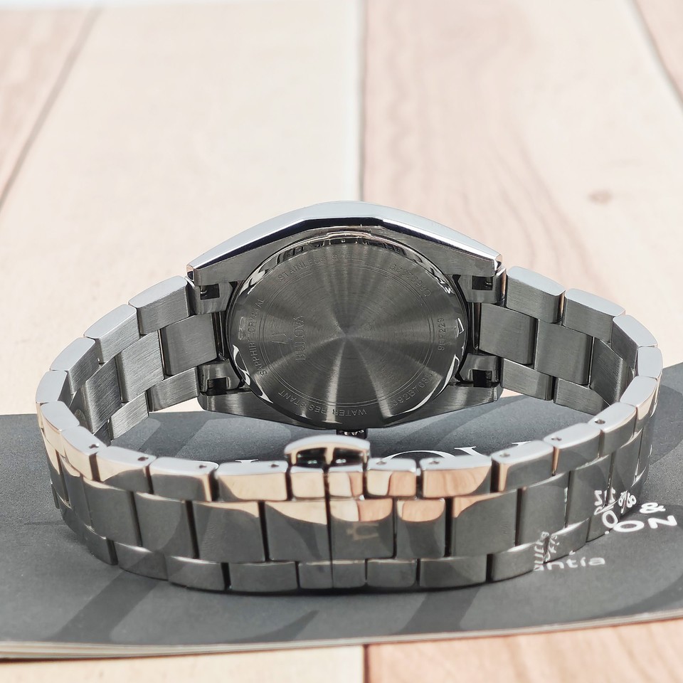 Bulova Surveyor Blue Diamond Dial Women's Stainless Steel Quartz Watch ...