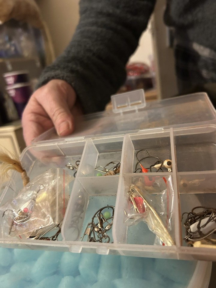 Box Of Fishing Bits And Lures | eBay UK