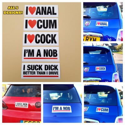 MAGNETIC BUMPER STICKERS FUNNY GAG PRANK JOKE REMOVABLE & REUSABLE FREE ...