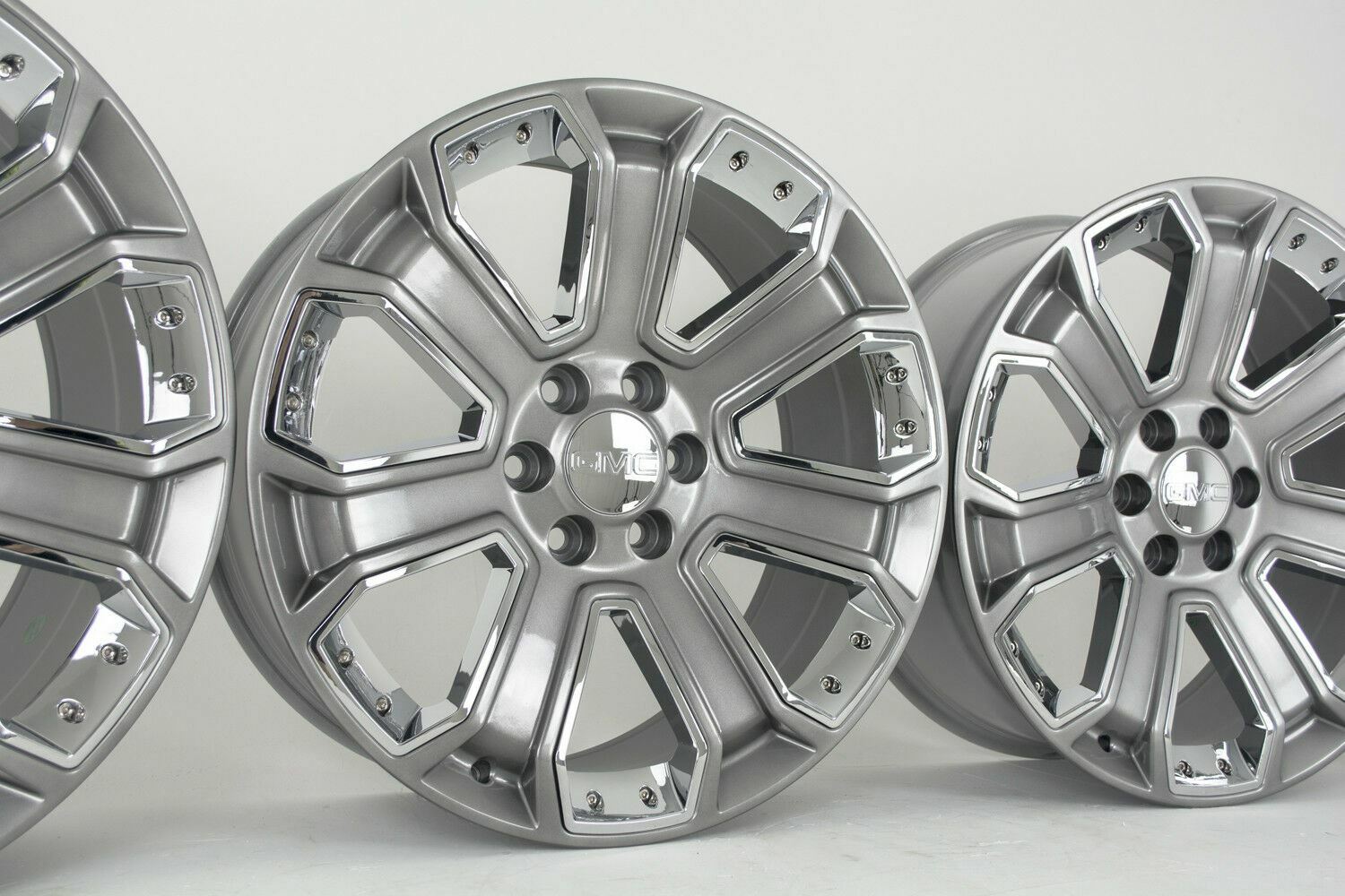 2018 Yukon Denali Wheels Rims CK164 CK190 GMC Sierra Chrome Black ...