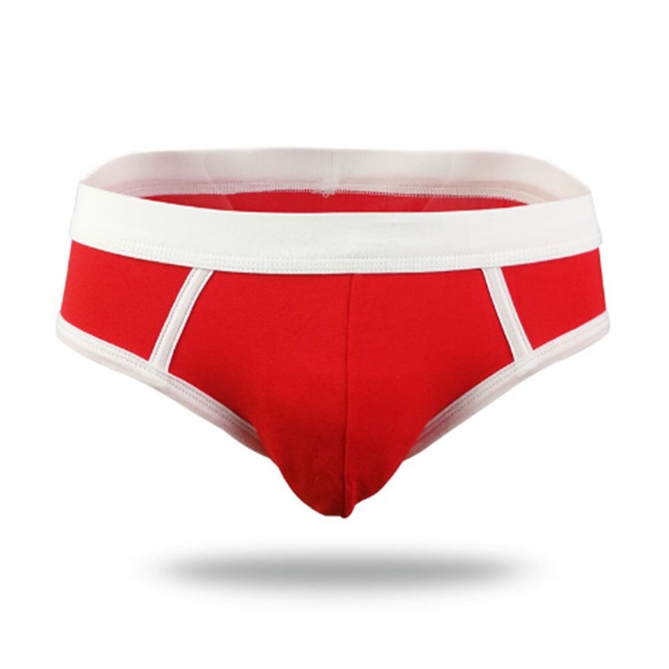 Mens Sports Soft Cotton Sexy Boxer Underwear Ribbed Slips Fit Briefs ...