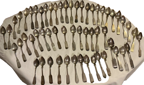 Good Mixed Lot of 57 Coin Silver Spoons SCRAP OR USE 929.65 GRAMS | eBay