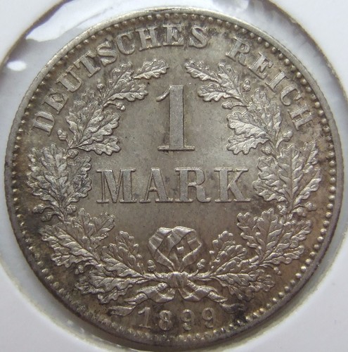 Coin German Empire Imperial Silver 1 Mark 1899 D in Uncirculated | eBay