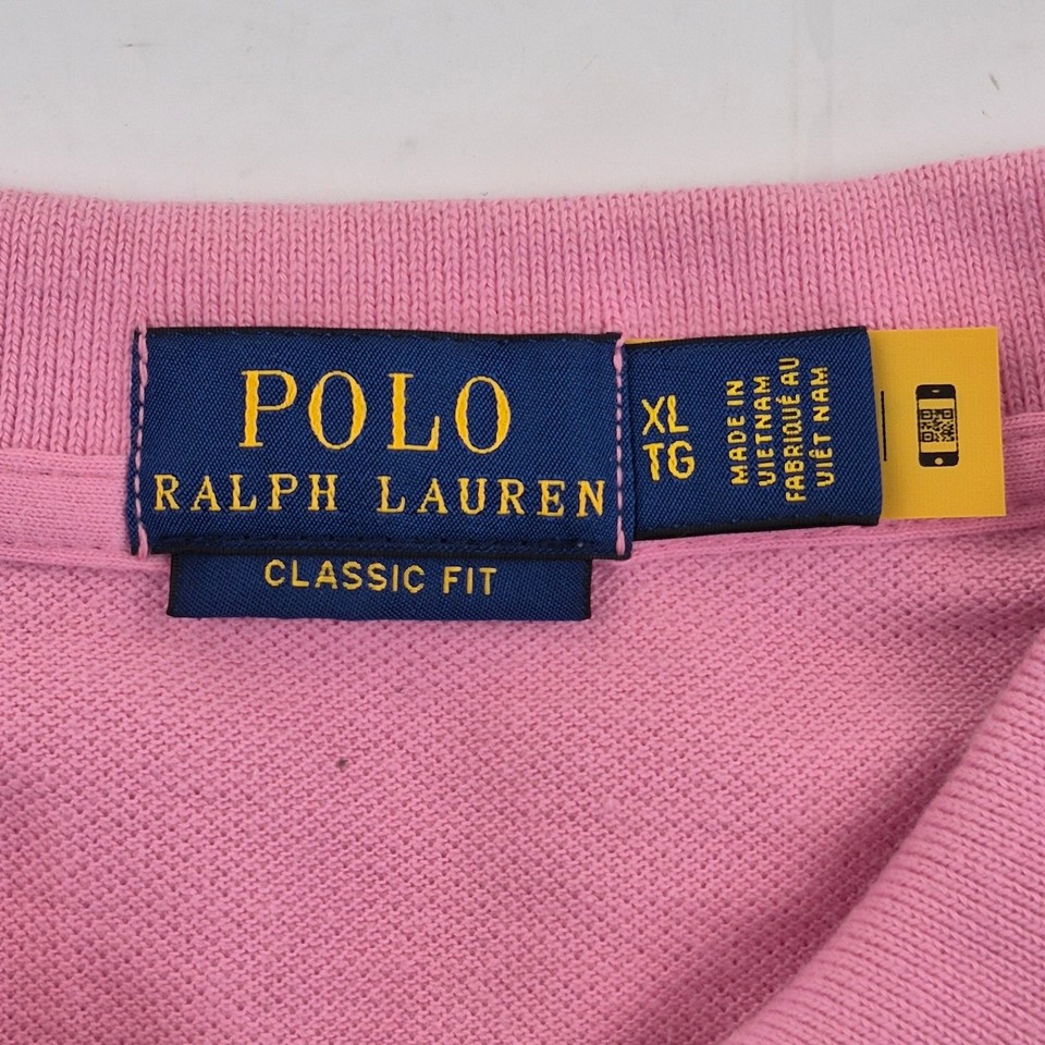 Polo RALPH LAUREN XL rosa da uomo vestibilità classica 100% cotone | eBay