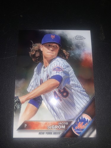 JACOB DEGROM 2016 Topps Chrome PRISM REFRACTOR Parallel Card #144 Mets ...
