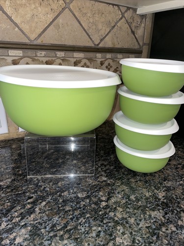 Tupperware Lime Green Bowl Set | eBay