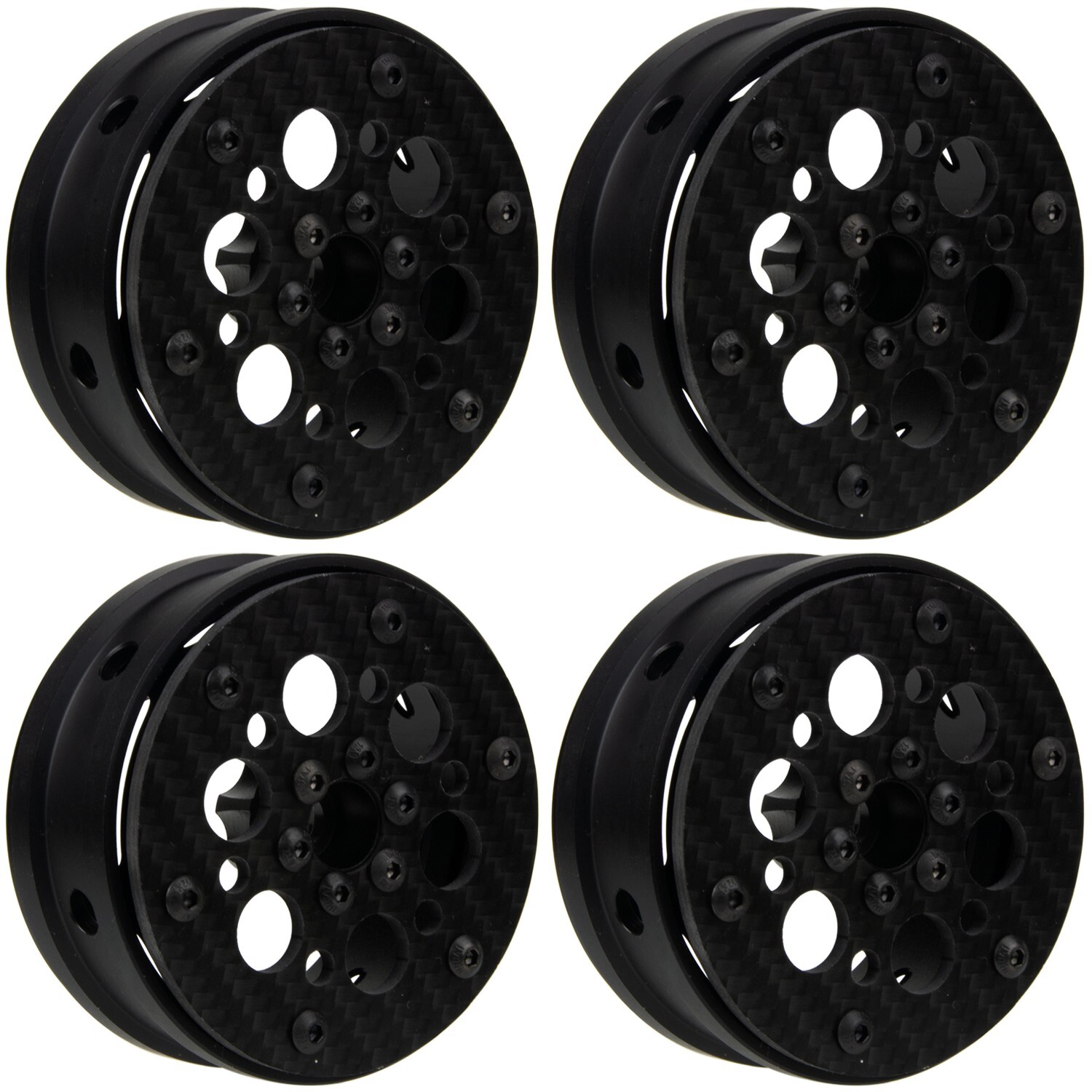 2.2" Carbon Fiber Beadlock Wheel Rims for 1/10 RC Crawler Car Axial ...