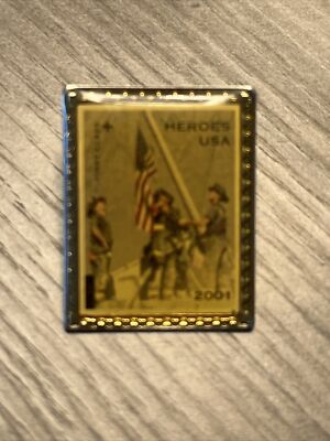 Vintage 9-11 HEROES USPS Commemorative Stamp Lapel Hat Pin Collector's ...