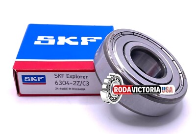 SKF 6304 2Z C3 DEEP GROOVE BALL BEARING, METAL SHIELDED 6304 ZZ C3 ...