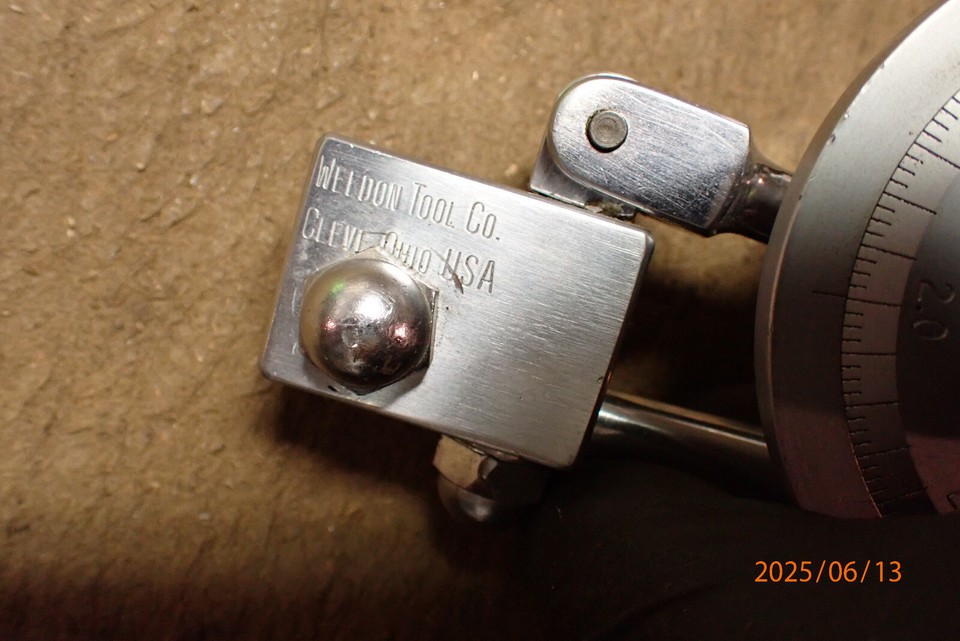 VINTAGE WELDON CLEVELAND OH METAL LATHE CARRIAGE MEASURING ATTACHMENT ...