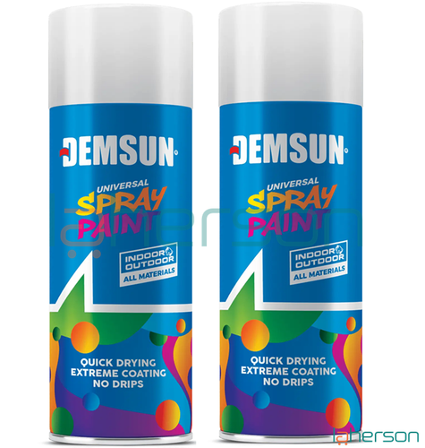 Demsun Universal Spray Paint 400ml Indoor Outdoor Glossy White DS07203 ...