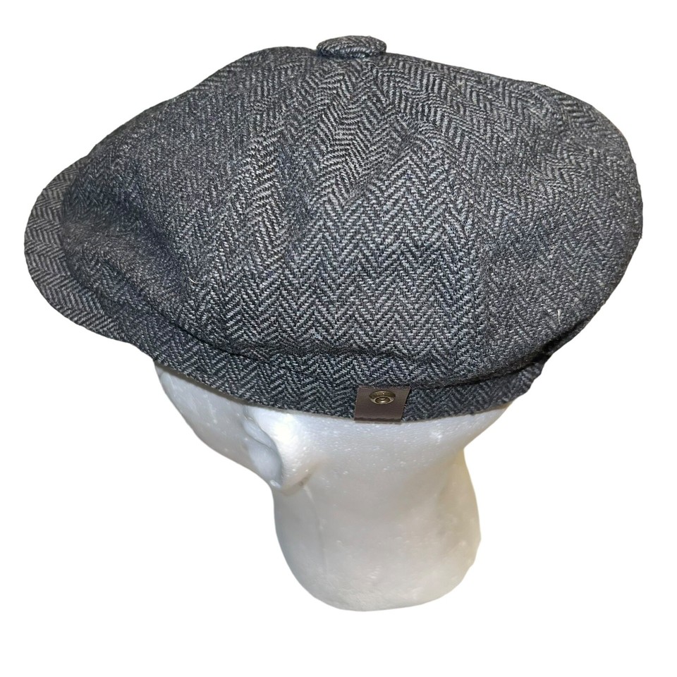 Mens Peaky Blinders Grey Tweed Hat Newsboy Gatsby Flat Baker Boy ...
