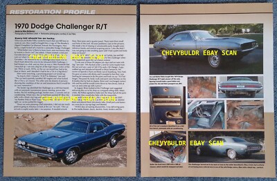 1970 B7 Blue Metallic Dodge Challenger R/T Restoration Profile Article ...
