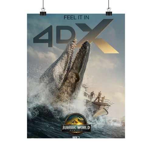 Jurassic World Rebirth 4DX Poster | Mosasaurus Movie Art Print | eBay