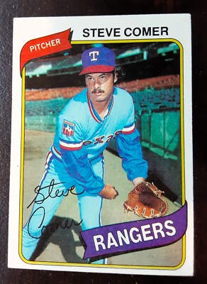 1980 Topps #144 Steve COMER Texas RANGERS P EXcellent FREE shipping | eBay