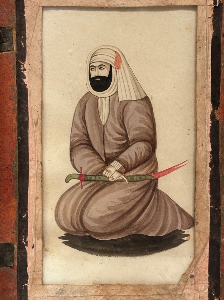 Antique Persian Qajar Khatamkari Folding Mirror Book Miniature Painting ...