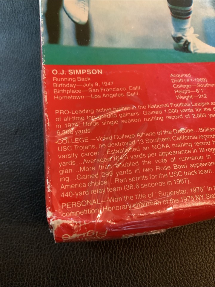 VINTAGE 1975 O.J. Simpson “THE JUICE” ACTION FIGURE BUFFALO BILLS NFL ...