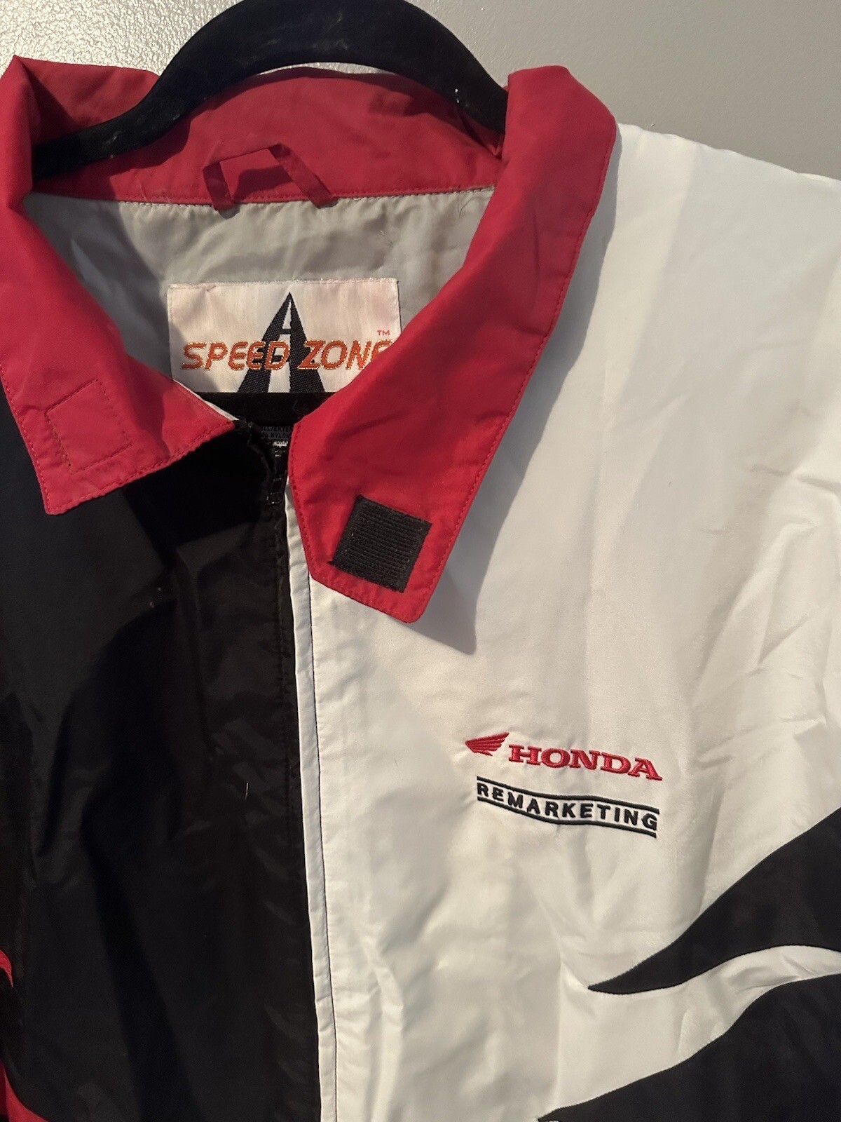 Vintage Honda Speed Zone Race Gear Windbreaker Size XL - Gem