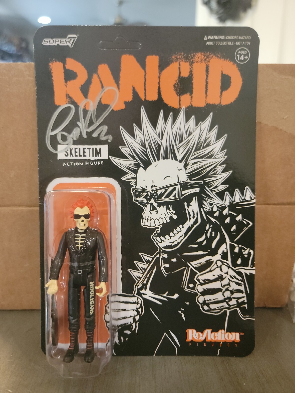 Lars Frederiksen Signed- Rancid Orange Skeletim Charged Punk COA Wave 2 ...