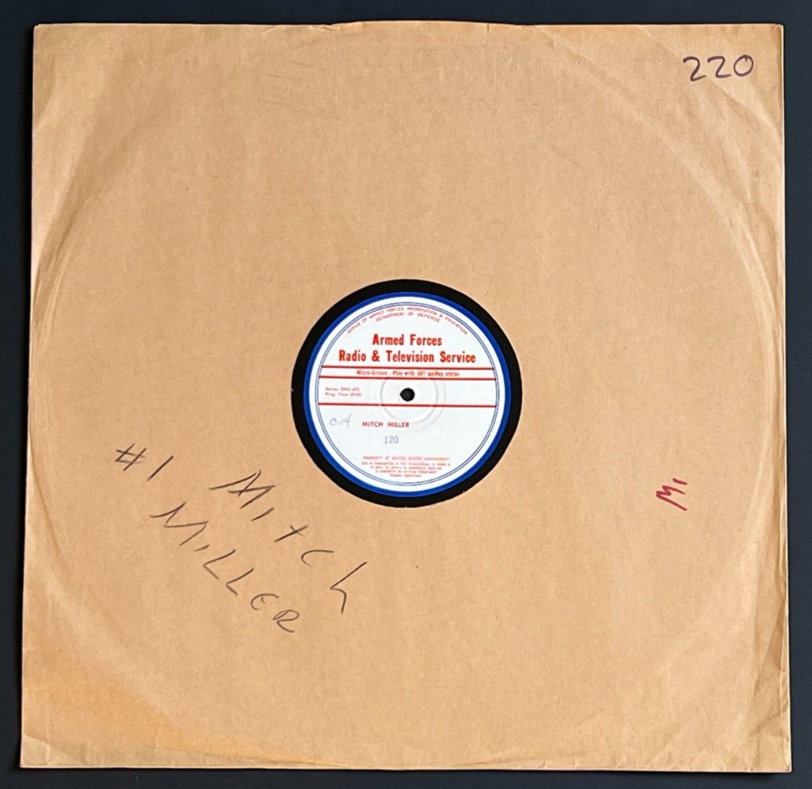 JIM BACKUS MITCH MILLER MILT KAMAN RICHARD BURTON 16" RADIO ...