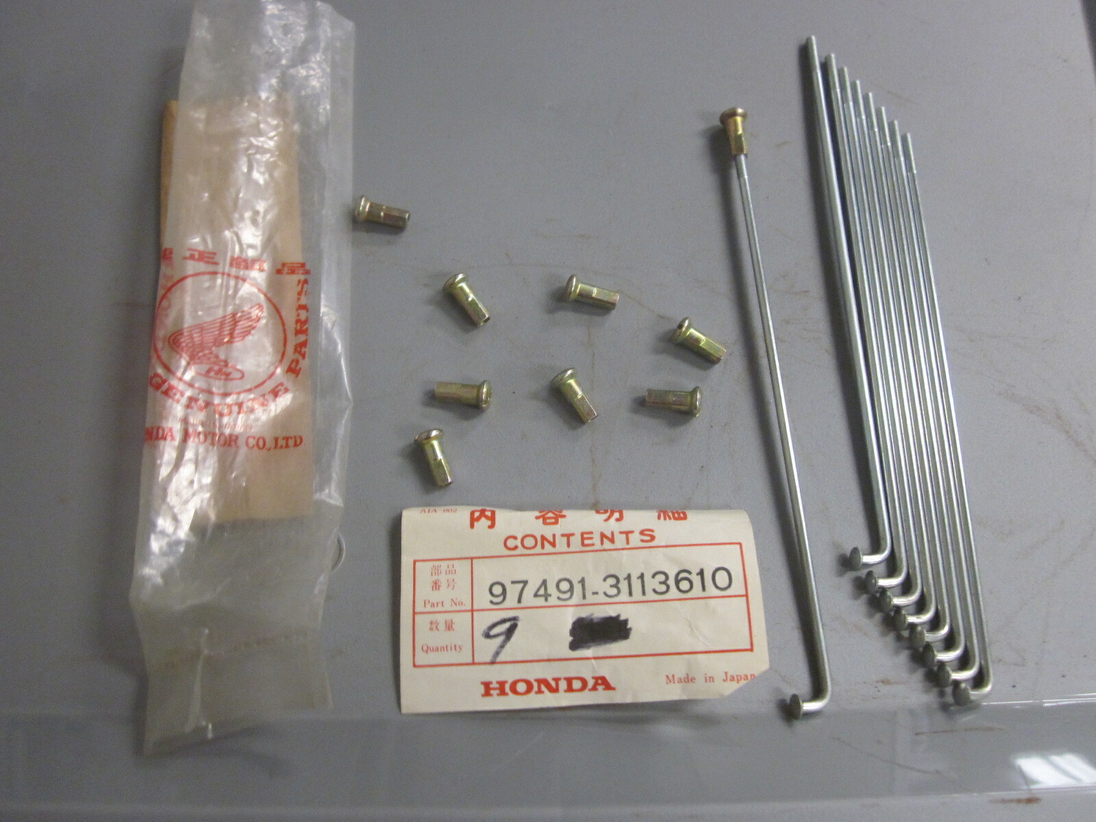 NOS Honda Spokes 74-76 XL70 73-76 XR75 71 & 73 SL70 Spokes 97491 ...