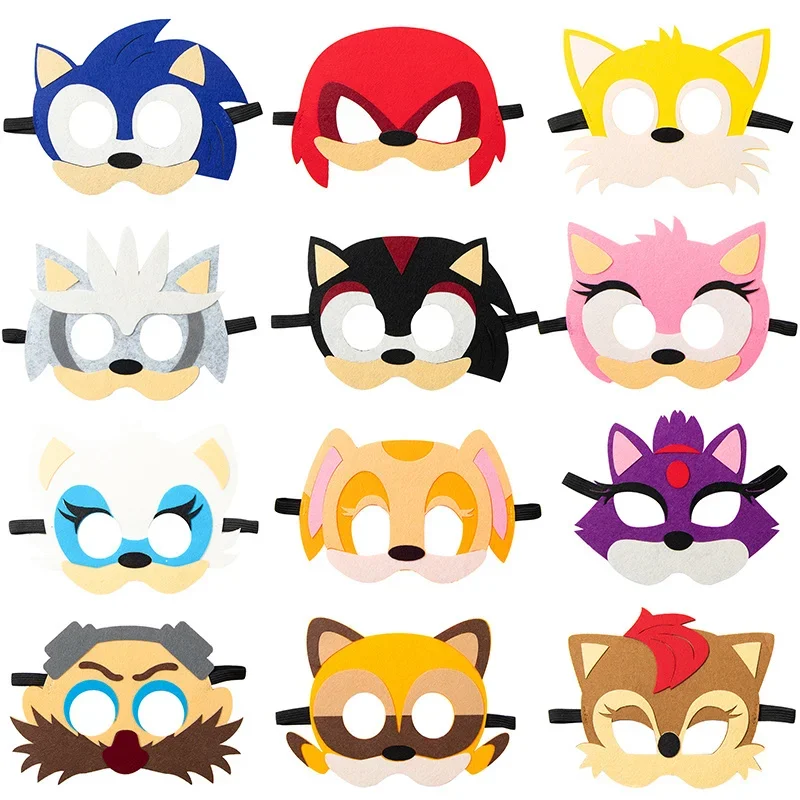 Sonic Hedgehog Mask, Pack of 12 Eye / Face Masks Birthday Party ...