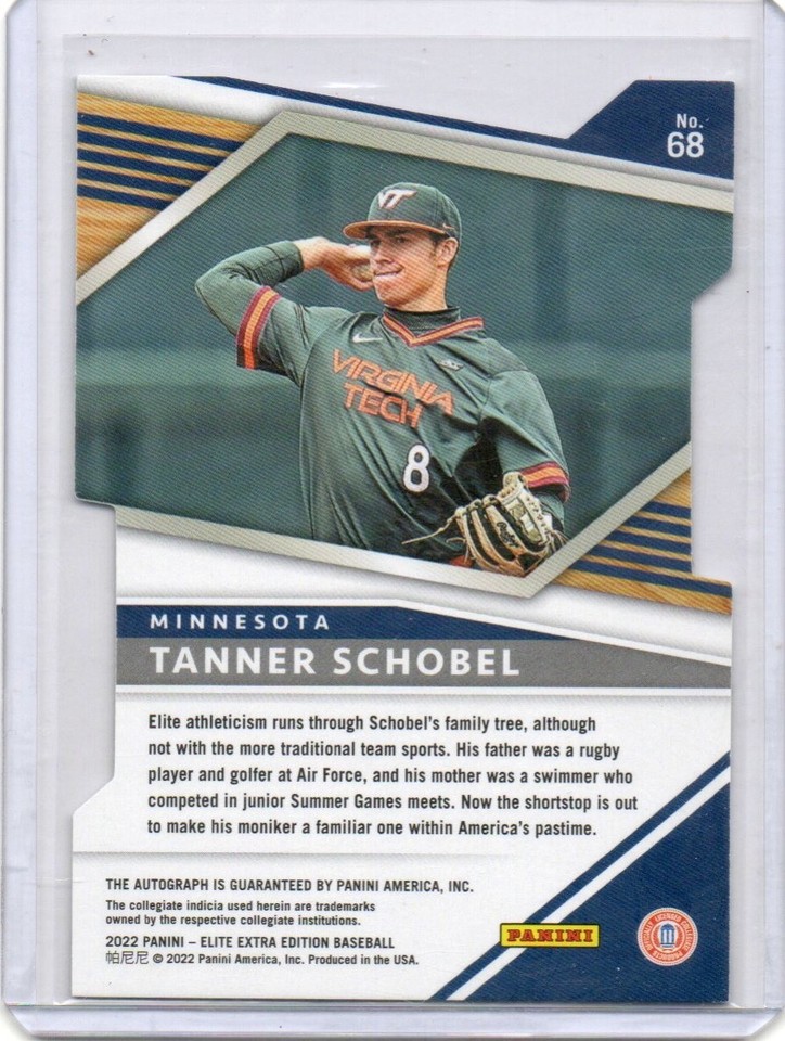 2022 Panini Elite Extra Edition Decade Die-Cut Tanner Schobel Autograph ...