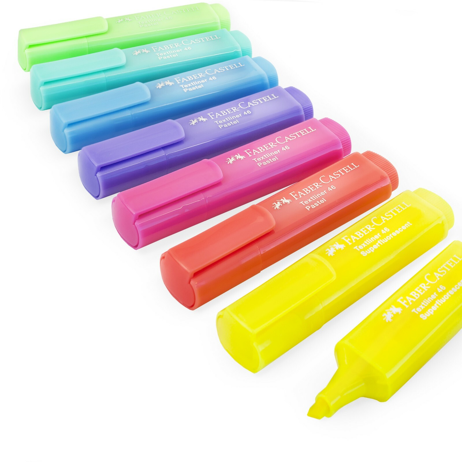 Faber-Castell Textliner 46 Superfluorescent + Pastel Highlighters ...