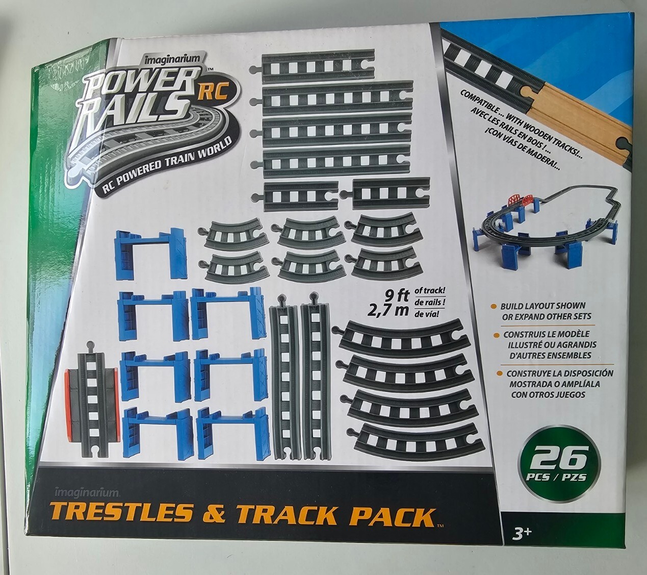 Imaginarium Power Rails RC TRAIN Trestles & Track Pack 26 Pieces TRU ...