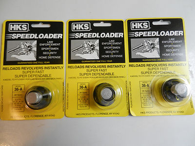 HKS Speedloader; 36-A; 5-Shot; 3 Pack; 38 Spec; 357 Mag; Fast ...