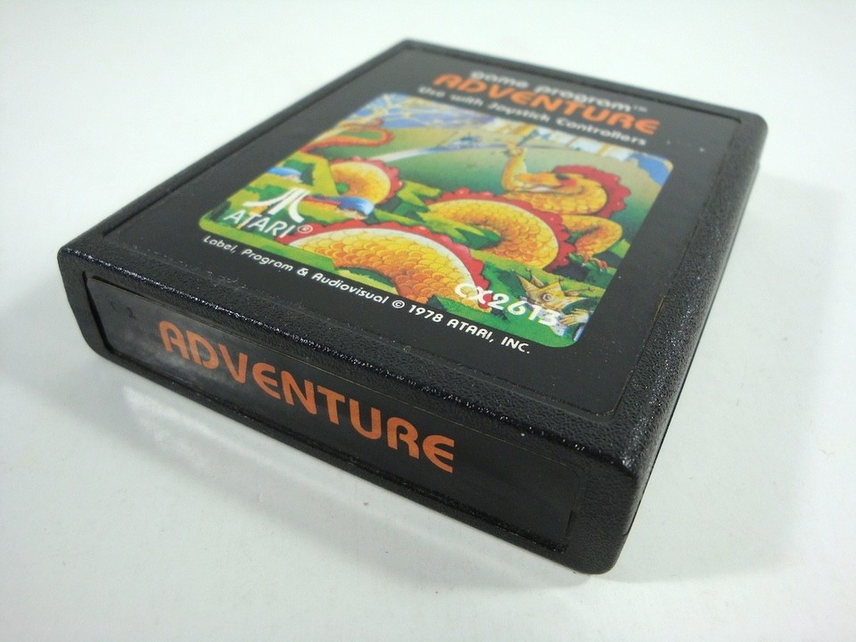 Original Atari 2600 ADVENTURE Video Game Picture Label TESTED & WORKS ...