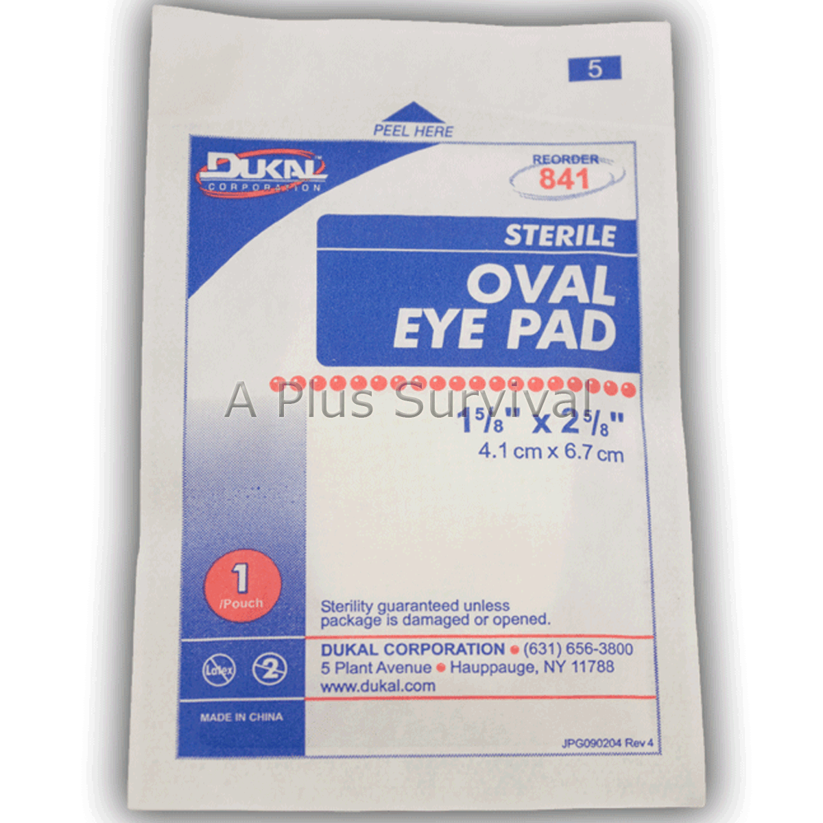 50 Oval Eye Pads Bandages for First Aid Emergency Survival Kits Triage ...