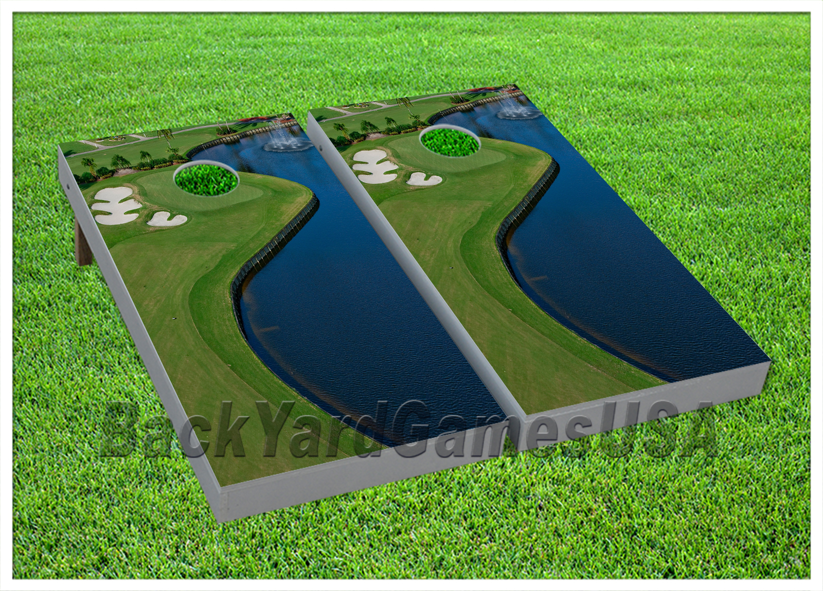 VINYL CORNHOLE BEANBAG Golf Season Coarse Preperation Boards Wraps 1087 ...