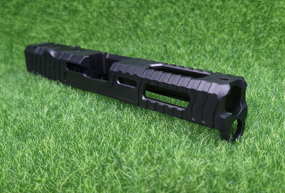LANTAC Razorback Stripped Slide Fits Gen 4 Glock 17 RMR Cut w/ Plate ...