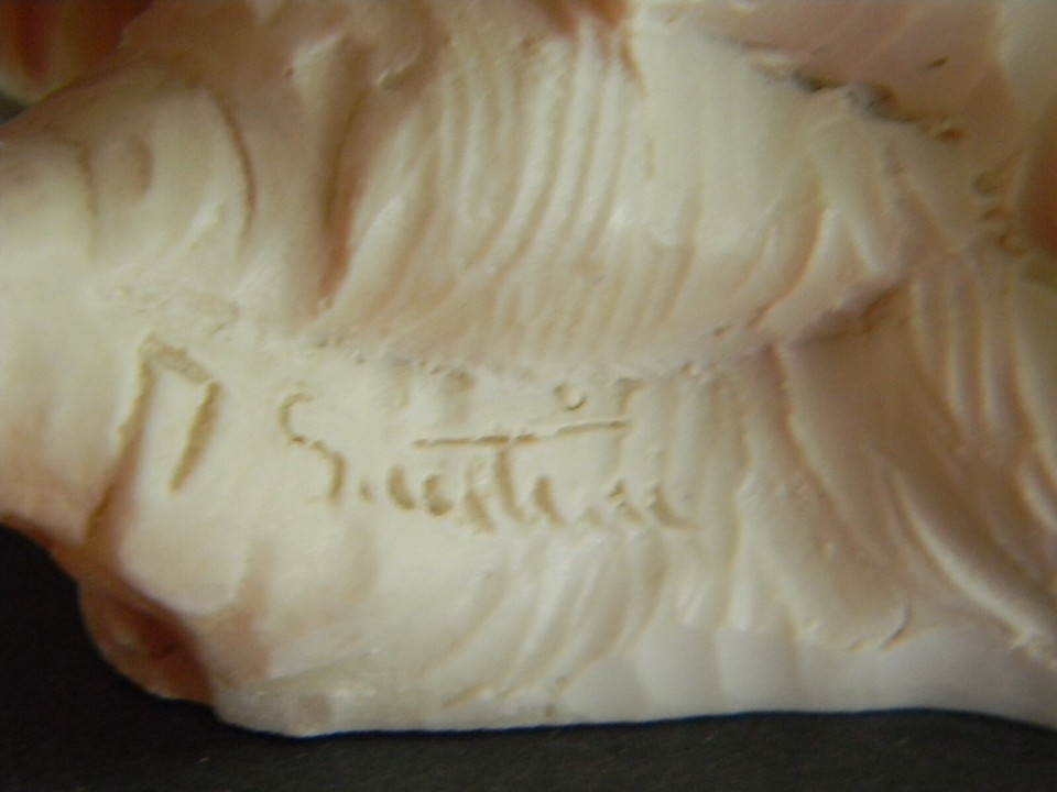 Vintage A. Santini Italy c1977 Signed Eagle Molded Sculpture Marble ...