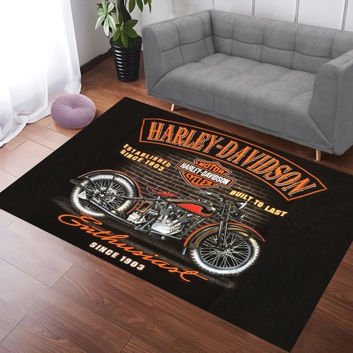 Harley Rug, Motorcycle Rug, Harley Funs Rug, Runner Rug,Living Room Rug ...