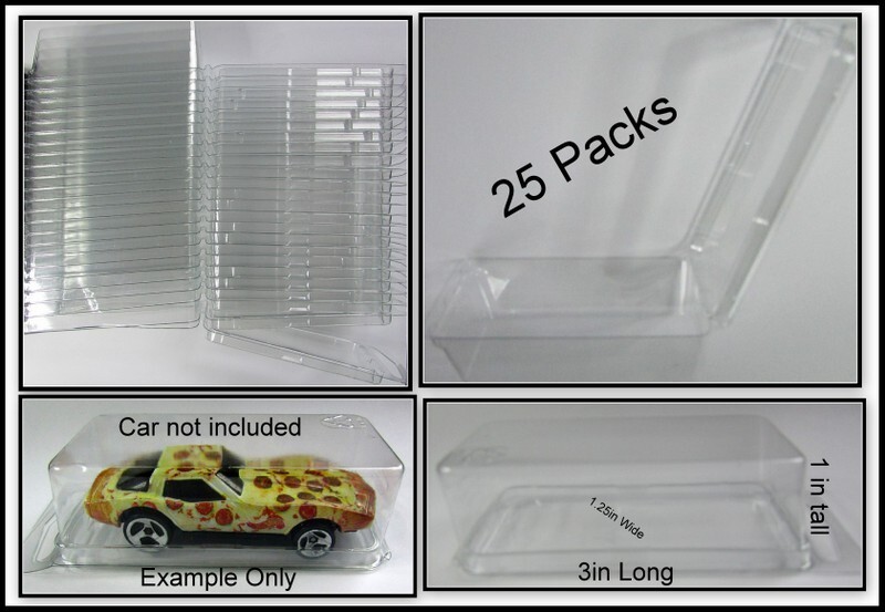 Pack of 25 Hot Wheels Matchbox Standard 1/64 Scale Clam pack Protective ...