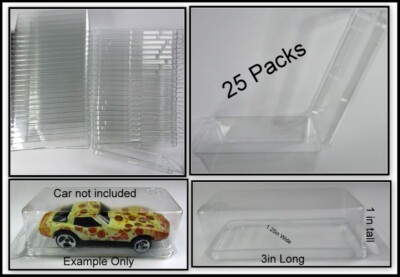 Pack of 25 Hot Wheels Matchbox Standard 1/64 Scale Clam pack Protective ...