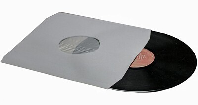 50 12" Inch Vinyl White Paper Polylined Inner Anti Static Record ...