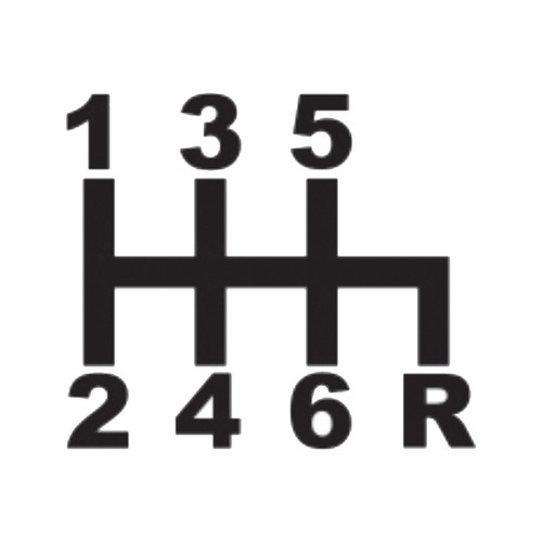 6-Speed Sticker - Manual Shift Decal | eBay