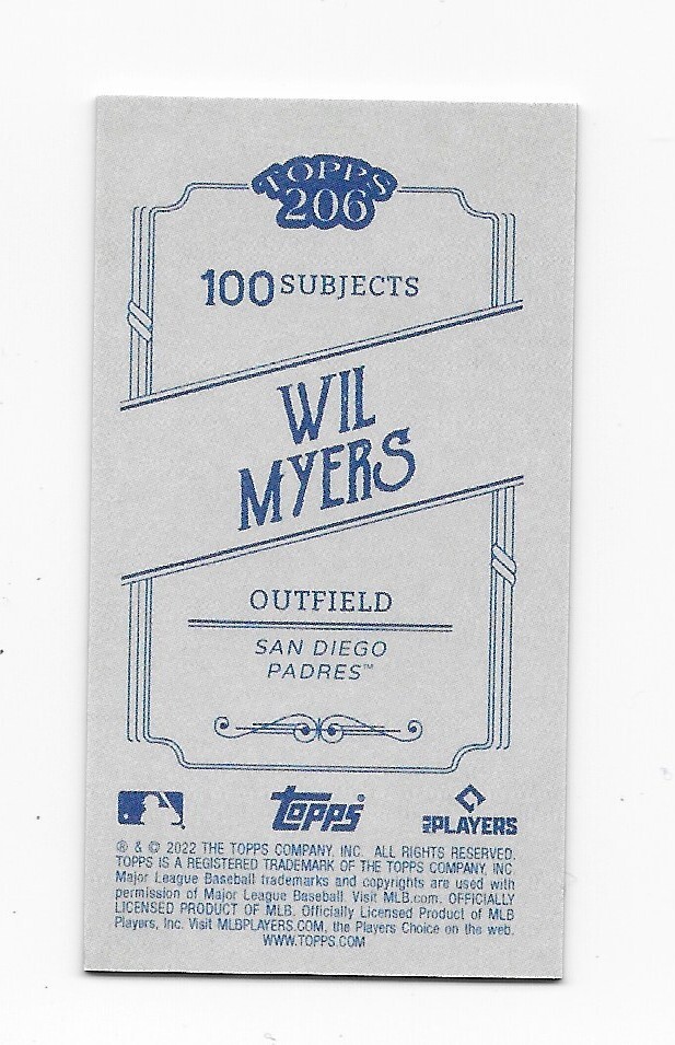 2022 Topps 206 Wave 4 Wood Paper Stock Wil Myers San Diego Padres | eBay