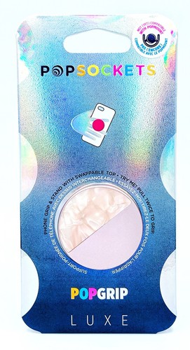 PopSockets Luxe Half Pearl Inlay Half Aluminum Rose Gold Pop Socket ...