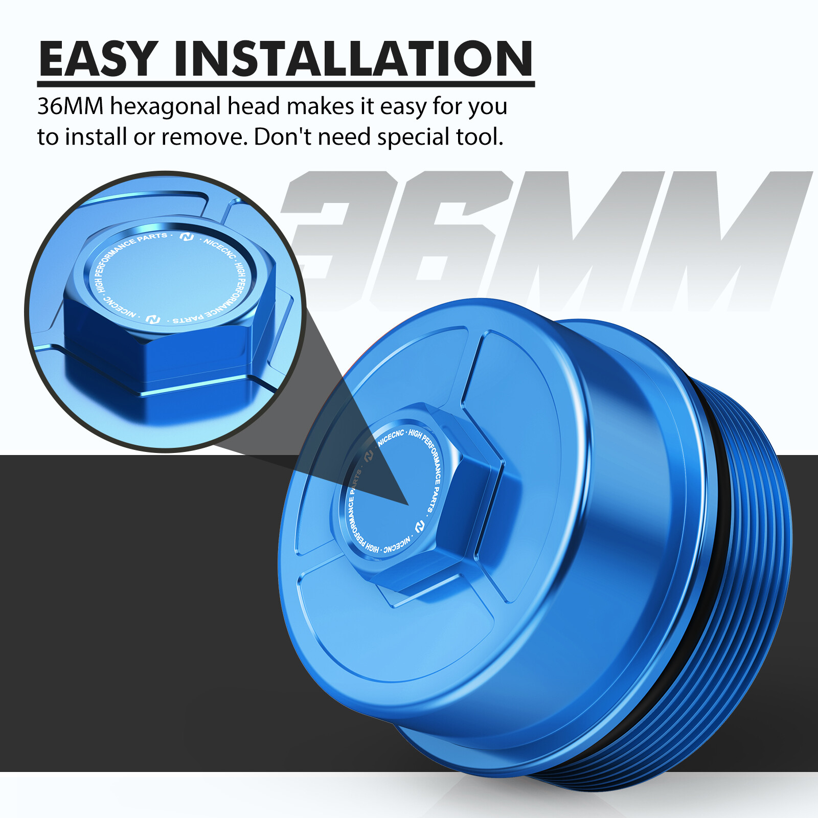 NICECNC Oil Filter Lid Cap Cover For BMW E39 E46 E60 E61 E65 E66 Fit ...