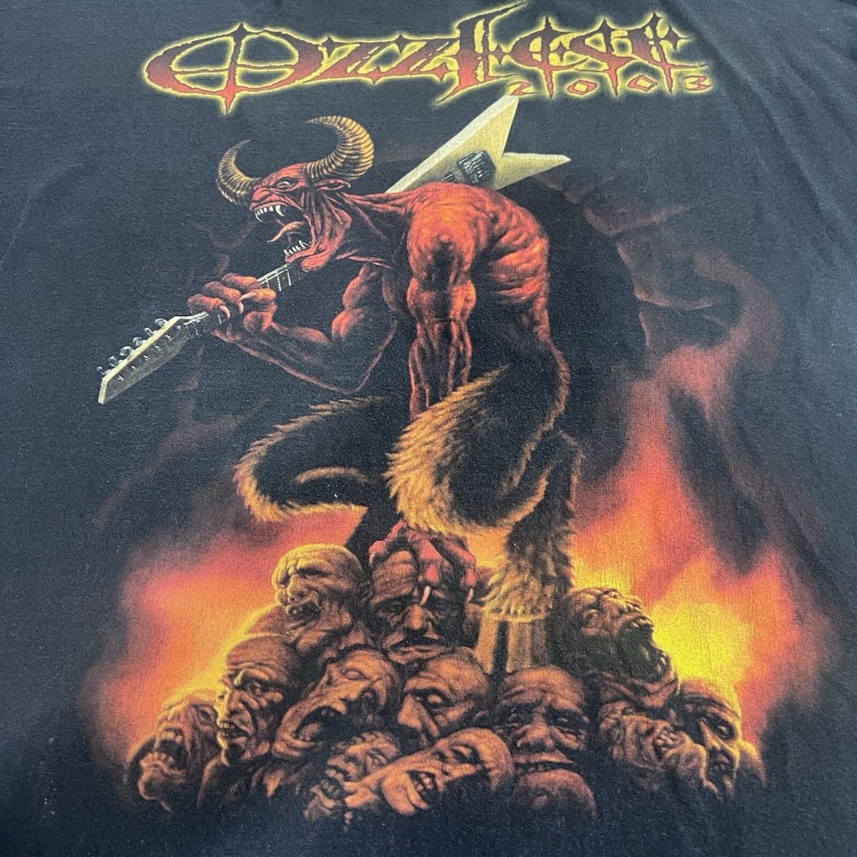 Vintage 2003 Ozzfest Tour Shirt Size 2XL Disturbed Korn Marilyn Manson ...