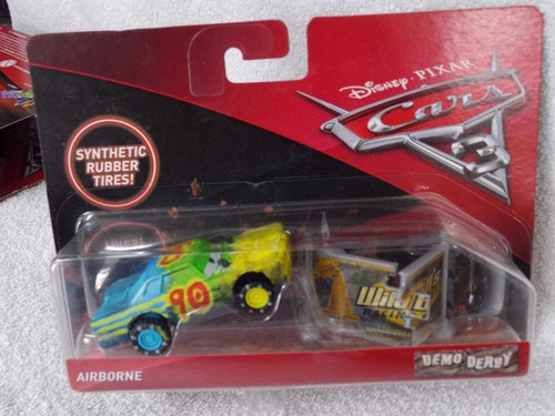 Disney Pixar Cars Movie DEMO Derby Synthetic Rubber Tires Airborne ...