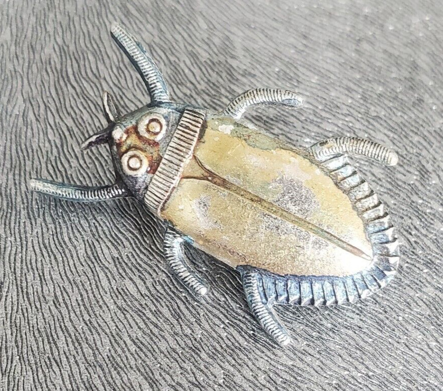 Vintage Metal Cockroach Cucaracha 1" Pin Brooch Pinb… - Gem
