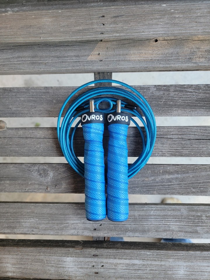 Jump Rope / Adjustable Cable Length / Ball Bearing Speed Rope / Blue ...