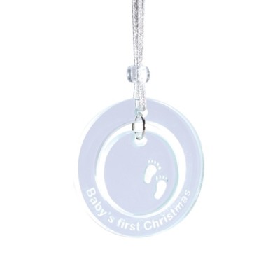 Spaceform Linked Christmas Keepsake Tree Decoration Baby's First ...