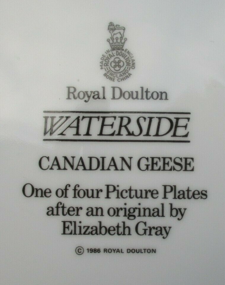 Royal Doulton Waterside Canadian Geese Elizabeth Gray Bone China ...