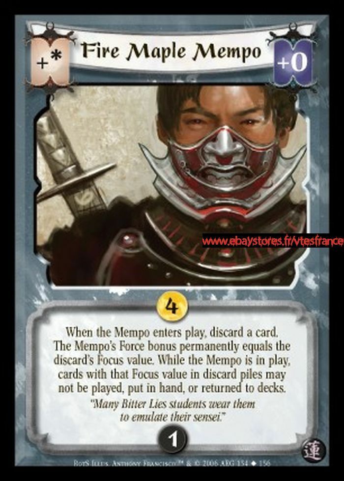 Fire Maple Mempo - Item / Burping Eng L5R Ccg | eBay